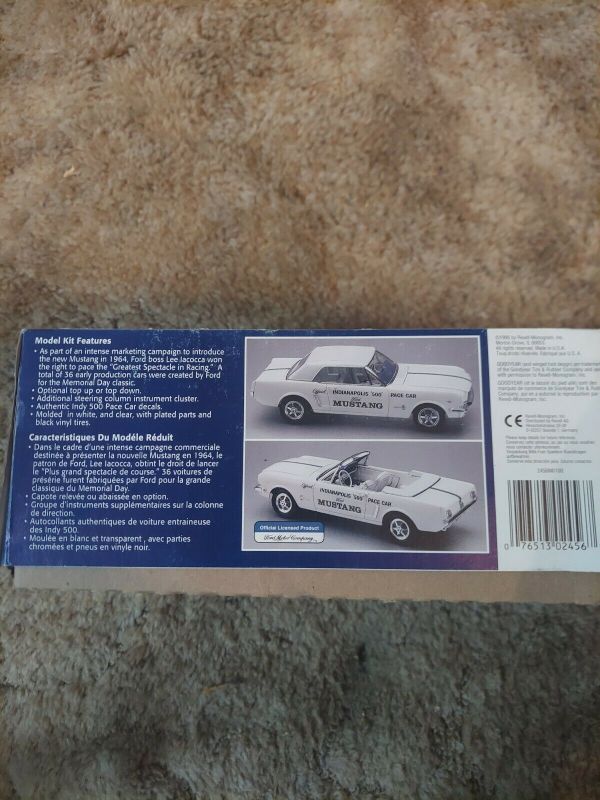 1995 Monogram 1/24 Scale ' 64 Ford Mustang Indy Pace Car Model Kit 2456 ...